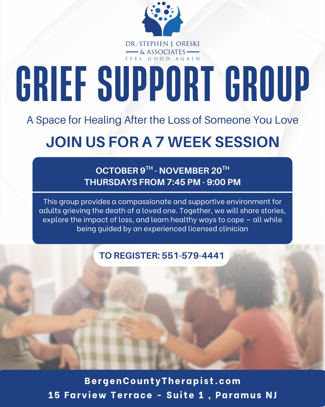 Grief Support Group | Paramus, NJ | Starts October 2025
